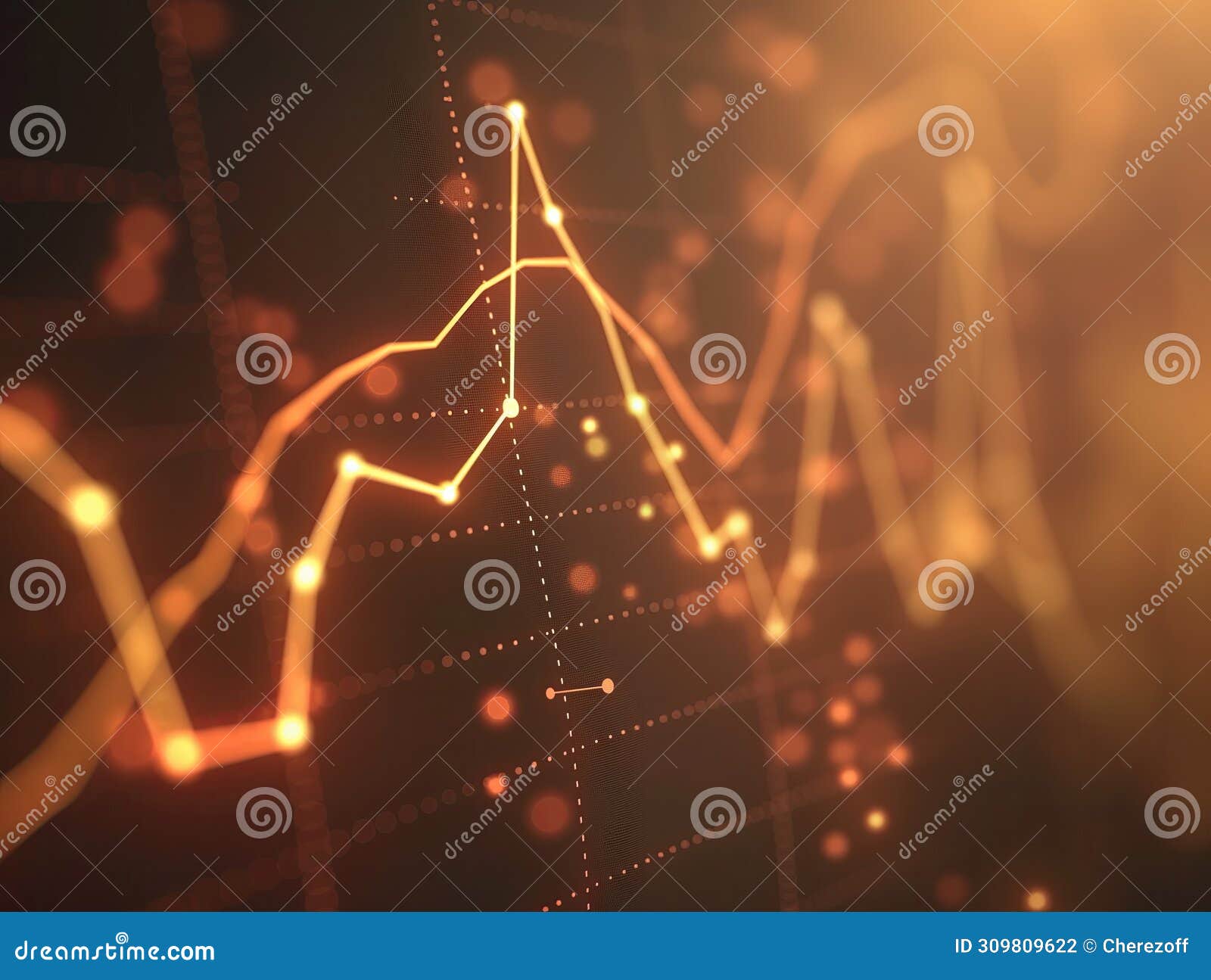 Dynamic Growth: Abstract Financial Chart Visualization Stock ...