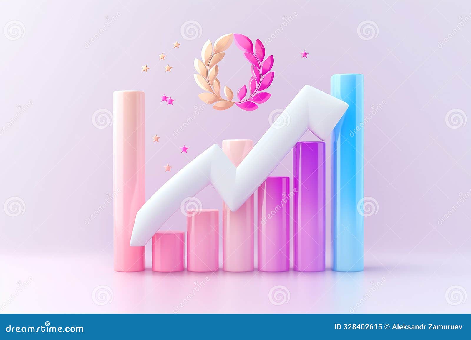 Dynamic Growth Chart that Features an Overlay Wreath Design and ...