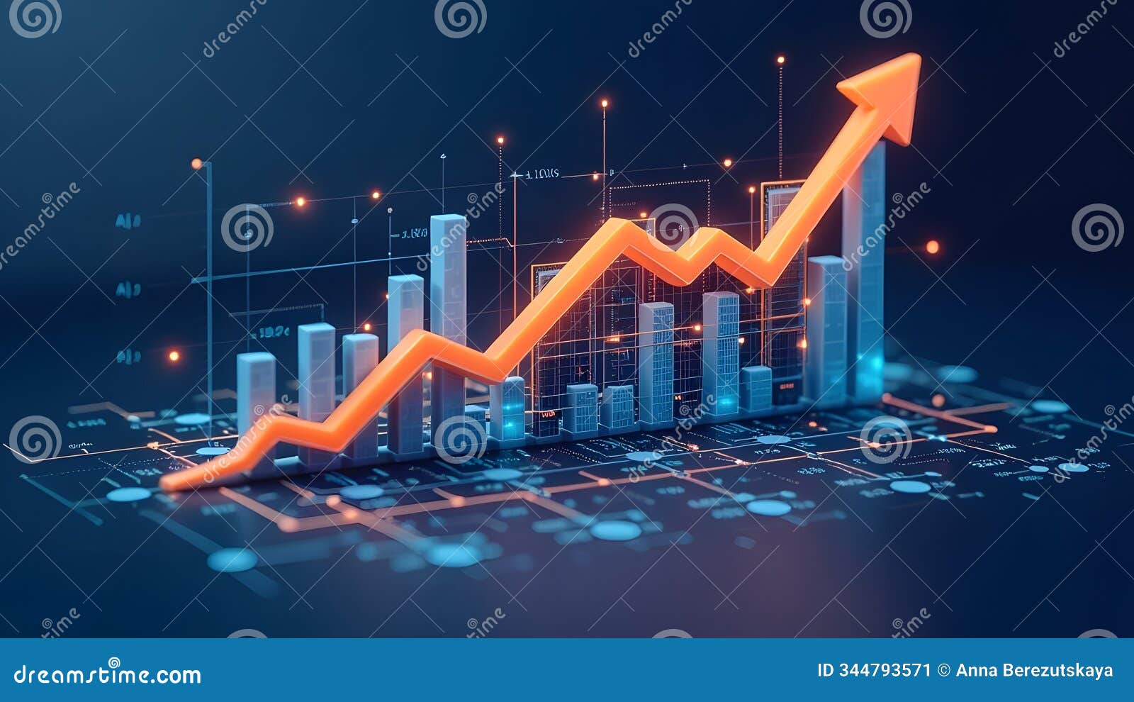 This Dynamic Growth Chart Visually and Analytically Represents Stock ...