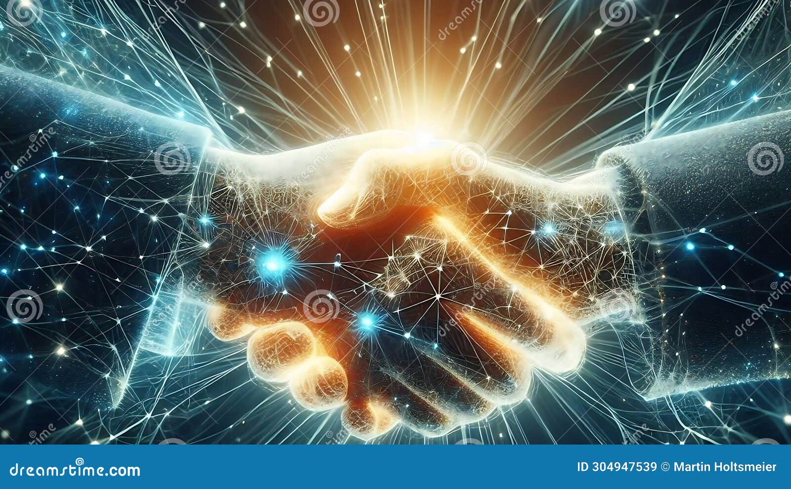 Dynamic Handshake Illumination Stock Illustration - Illustration of ...