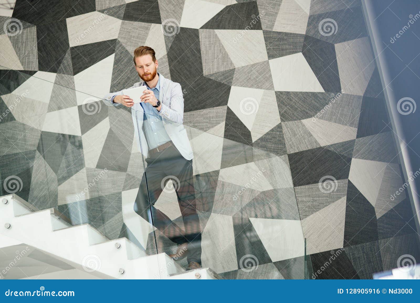 Dynamic Handsome Businessman Stock Photo - Image of work, successful ...