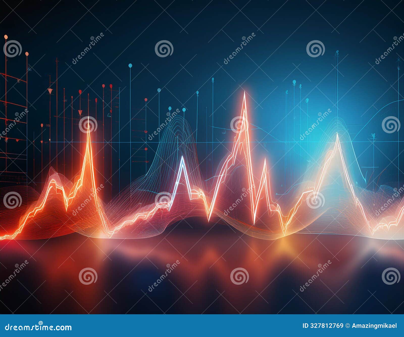 Dynamic Heartbeat Visualization: Modern ECG and Pulse Wave Graphics ...