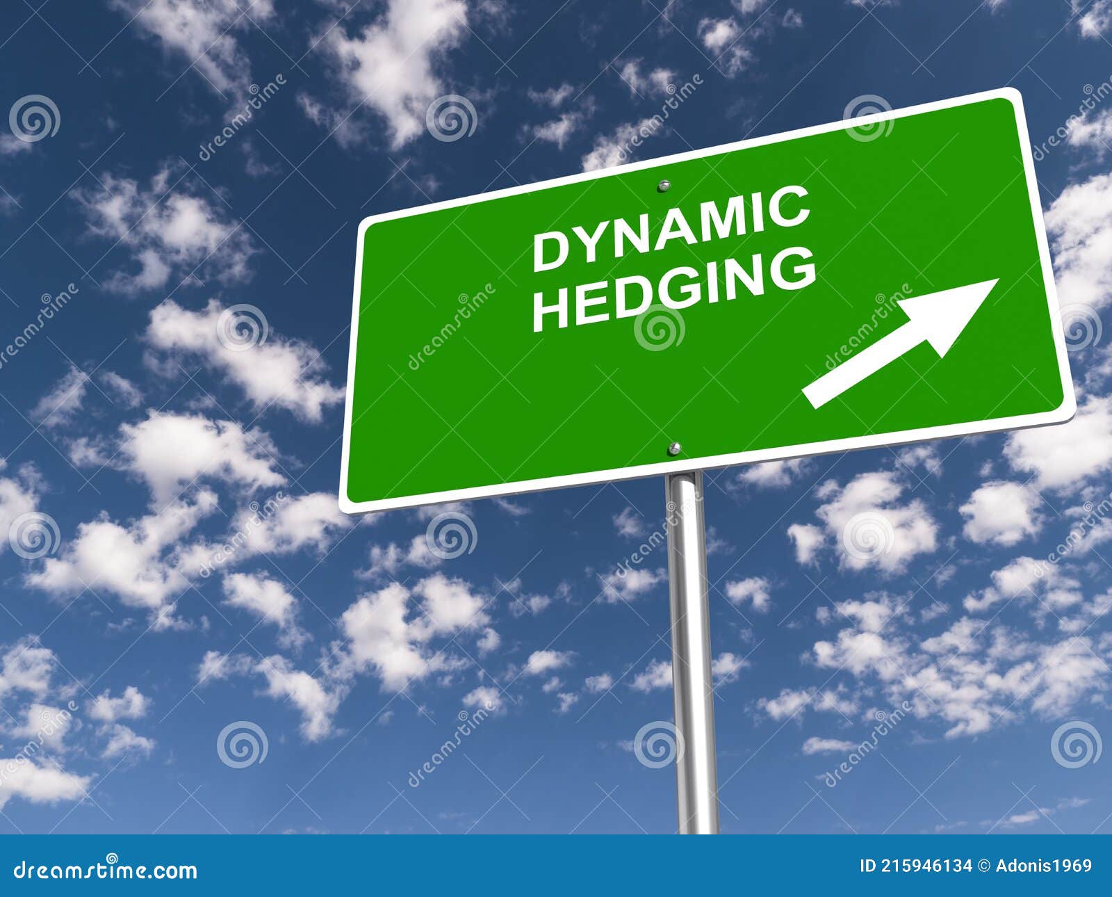 Dynamic Hedging Traffic Sign Stock Photo - Image of computer, display ...