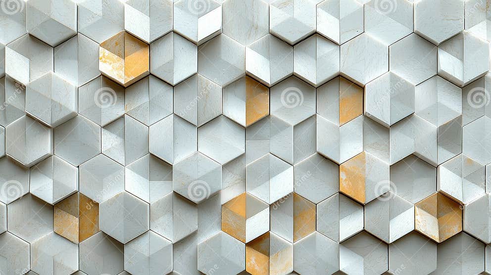 Dynamic Hexagonal Patterns Modern Design Wall Art Contemporary Space ...