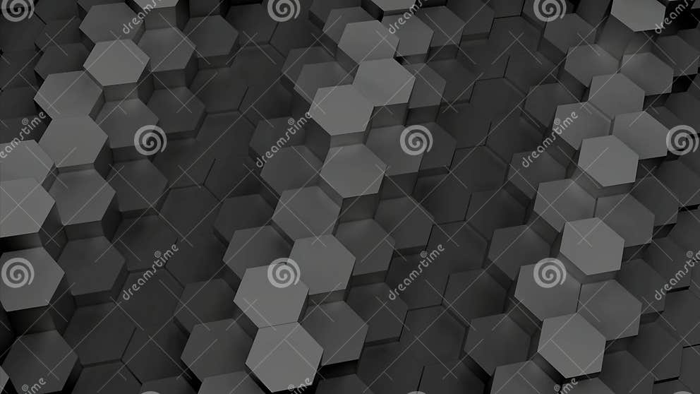 Dynamic Hexagons, Abstract 3d Background. Design. Creative Geometric ...