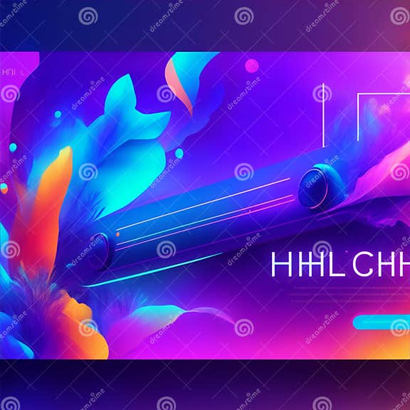 Dynamic High Tech Header for Illustration Presentations Stock ...