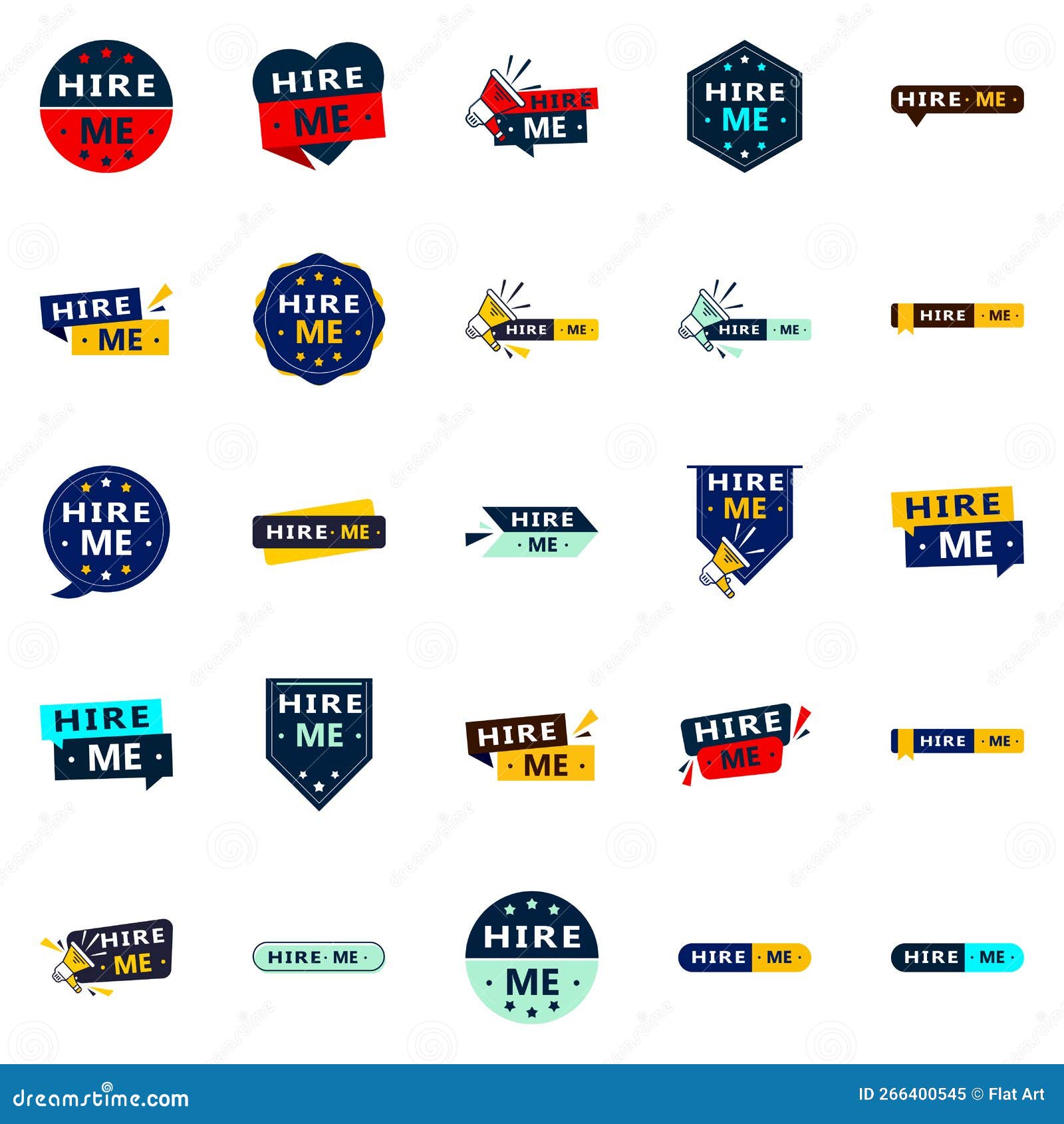 25 Dynamic Hire Me Banners To Get You Hired Stock Vector - Illustration ...