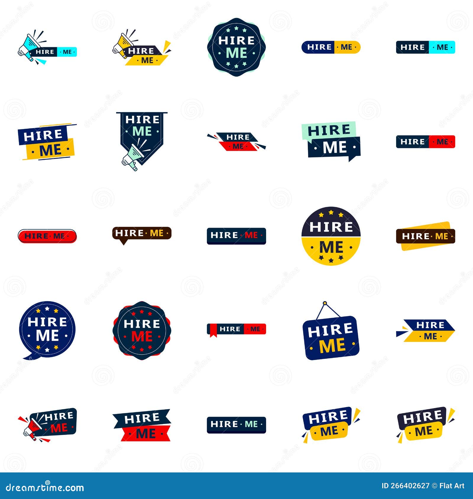 25 Dynamic Hire Me Banners To Get You Hired Stock Vector - Illustration ...