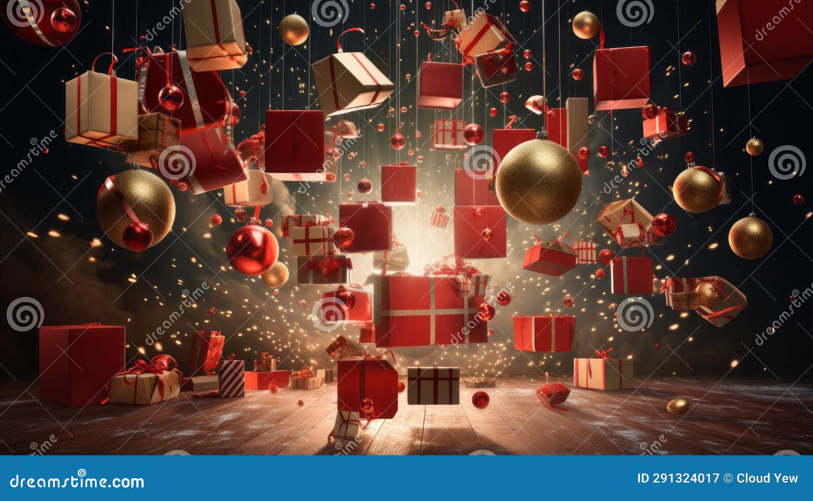 Dynamic Holiday Visual, Christmas Excitement Stock Illustration ...