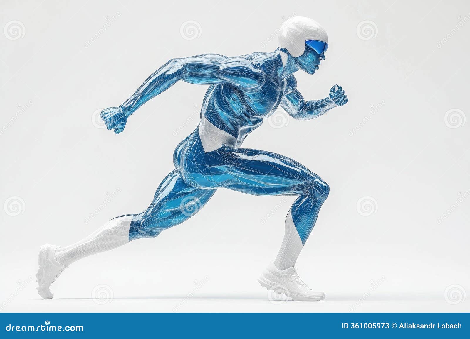 Dynamic Human-like Figure in Motion Representing Speed and Athleticism ...