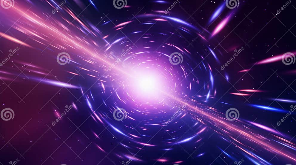 Dynamic Hyper Space Warp with Streaking Stars Stock Illustration ...