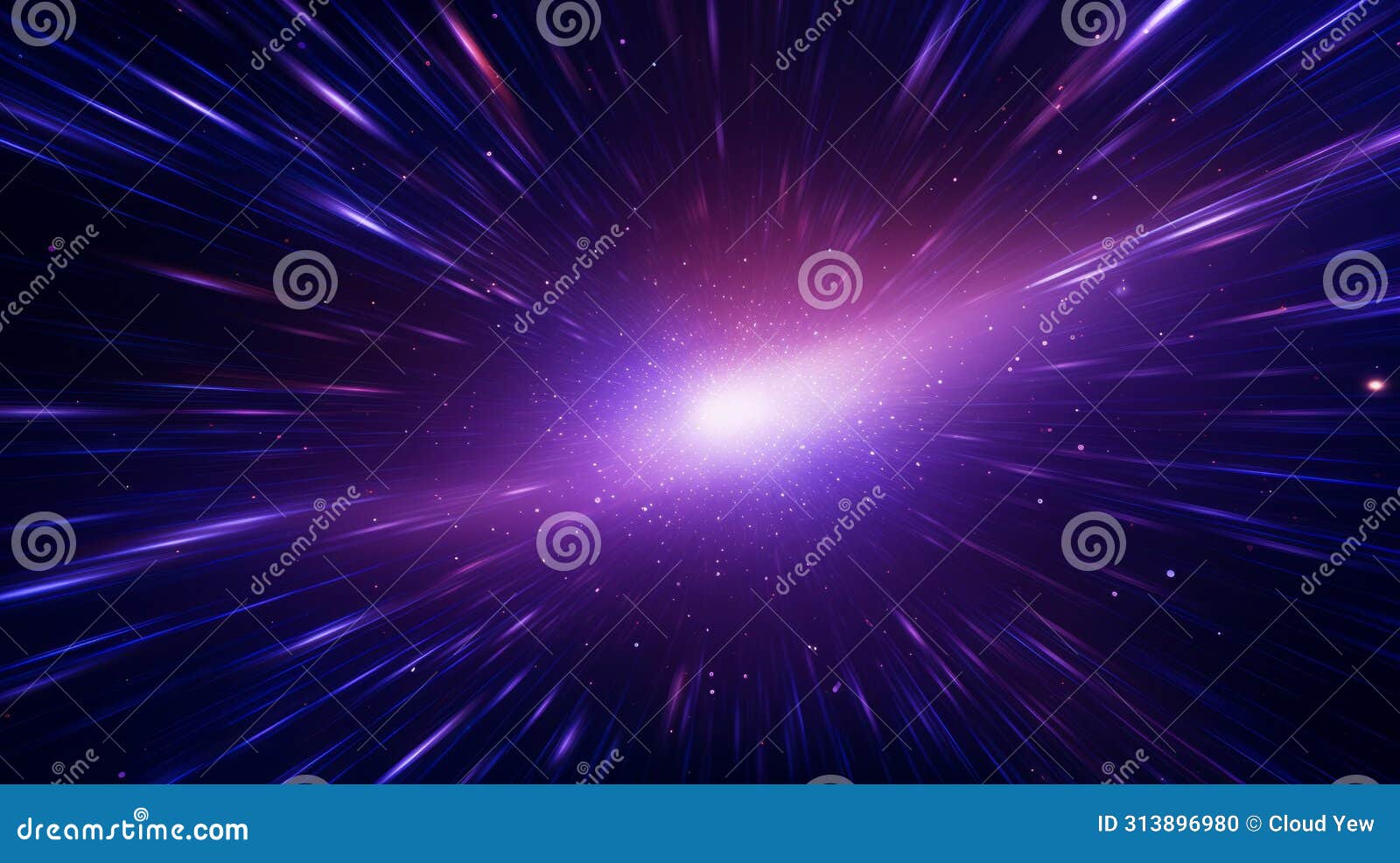 Dynamic Hyper Space Warp with Streaking Stars Stock Illustration ...