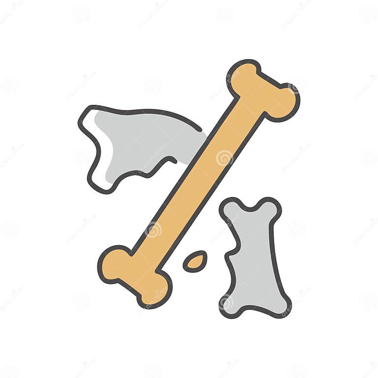 Dynamic Icon of Ancient Bone for History Stock Illustration ...