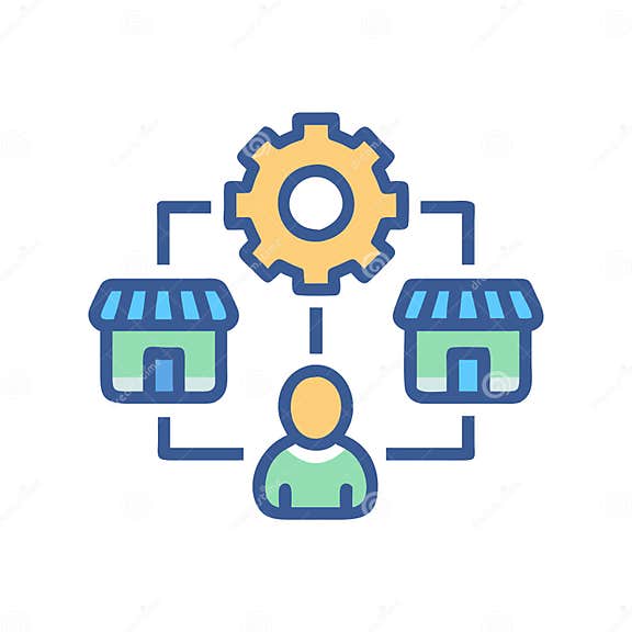 Dynamic Icons for Vendor Management Processes Stock Vector ...