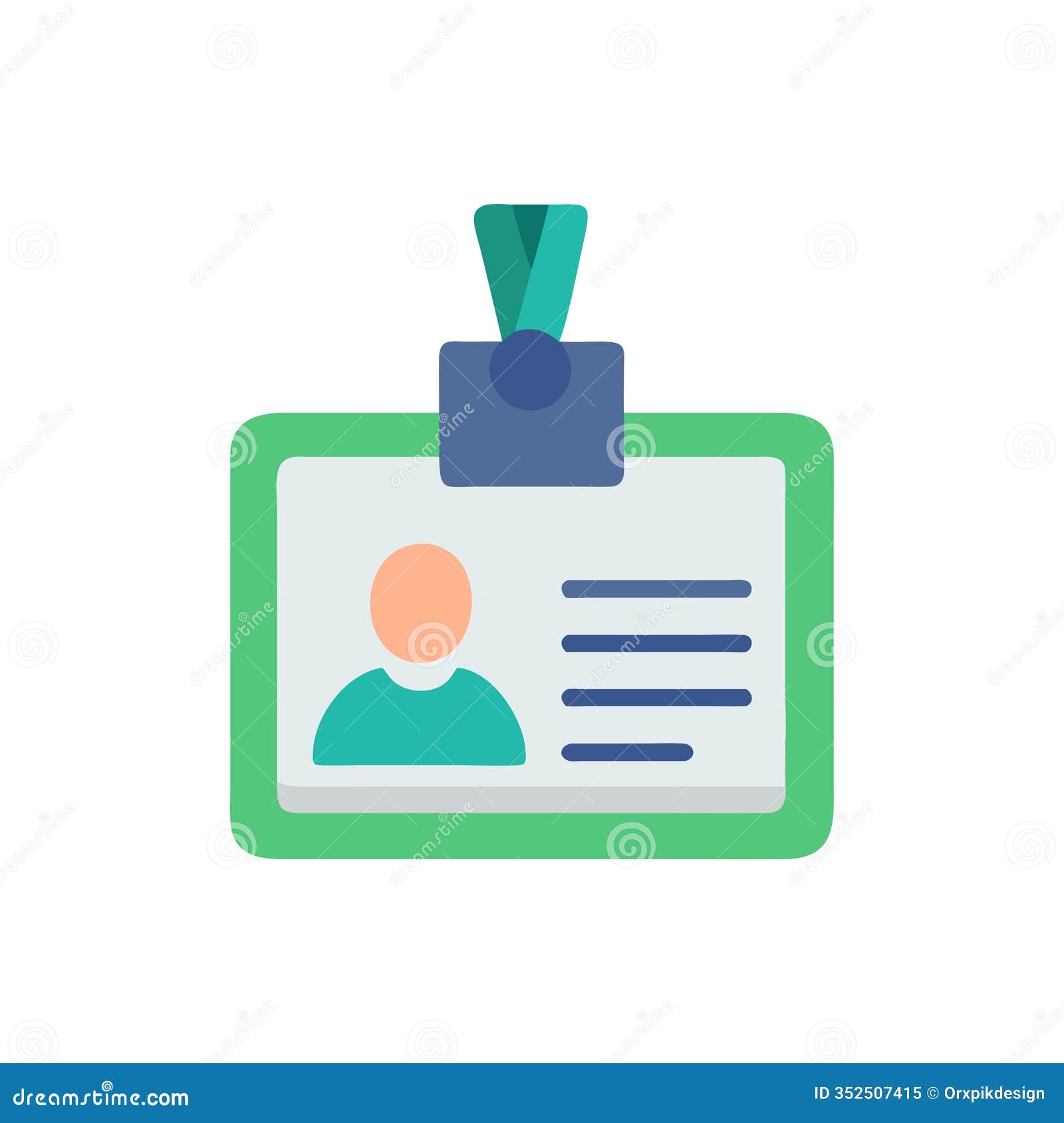 Dynamic ID Badge Icon for Identification Stock Illustration ...