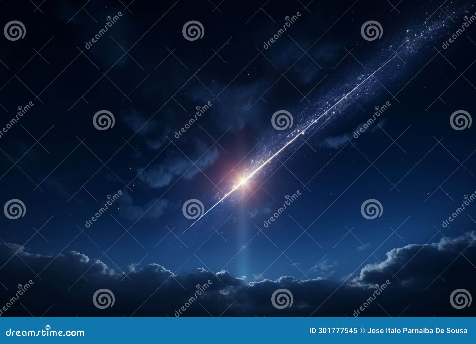 Dynamic Illustration of a Shooting Star Stock Illustration ...