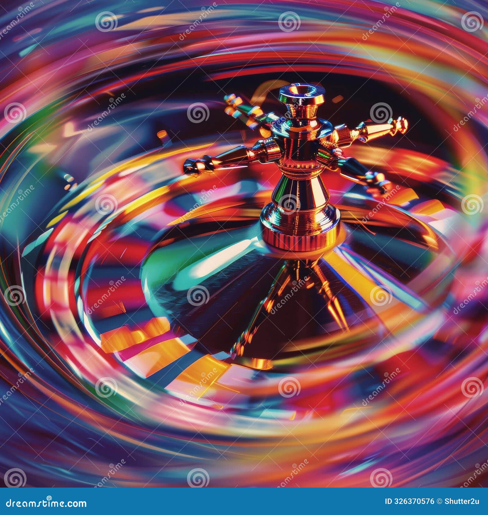 A Dynamic Illustration of the Spinning Roulette Ball Moving in a Blur ...