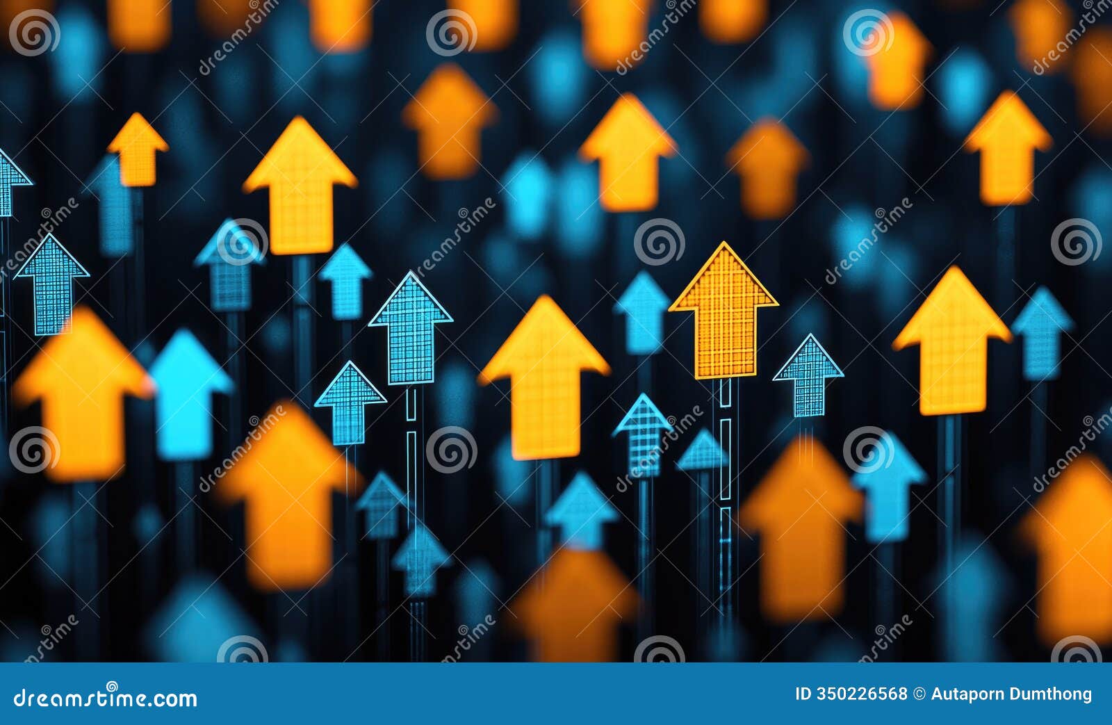 A Dynamic Illustration of Upward Arrows Symbolizing Growth, Progress ...