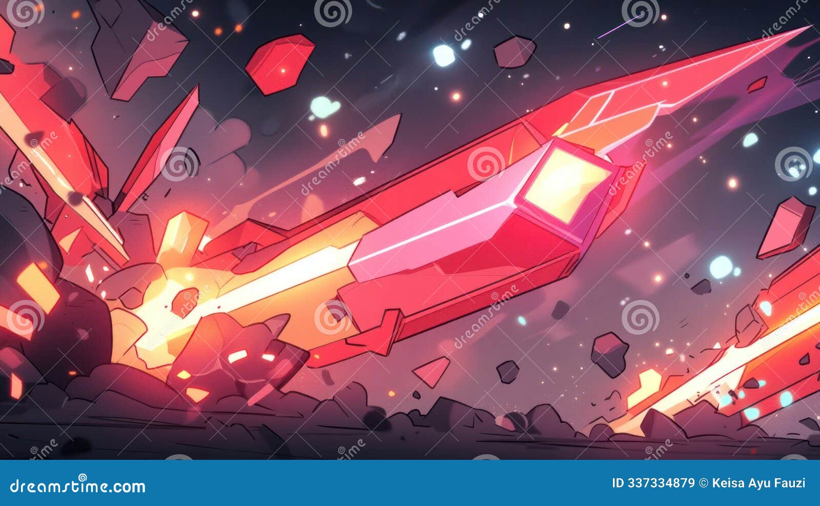 A Dynamic Illustration Of Vibrant, Crystalline Structures Exploding ...