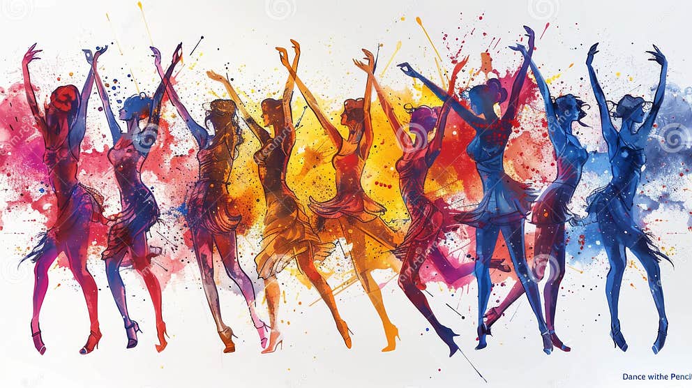 Dynamic Illustrations in Artistic Design Stock Illustration ...