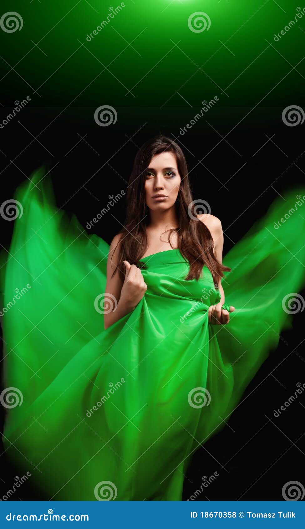 Dynamic Image of a Beautiful Woman Shot Stock Photo - Image of hair ...