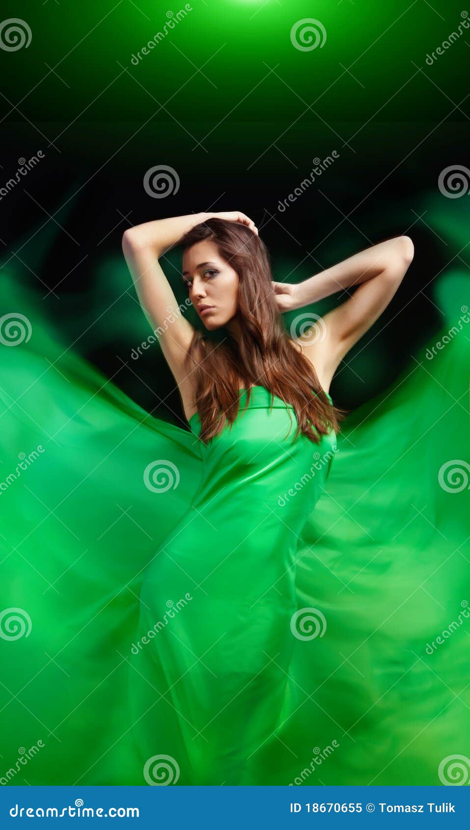 Dynamic Image of a Beautiful Woman Shot Stock Image - Image of seated ...