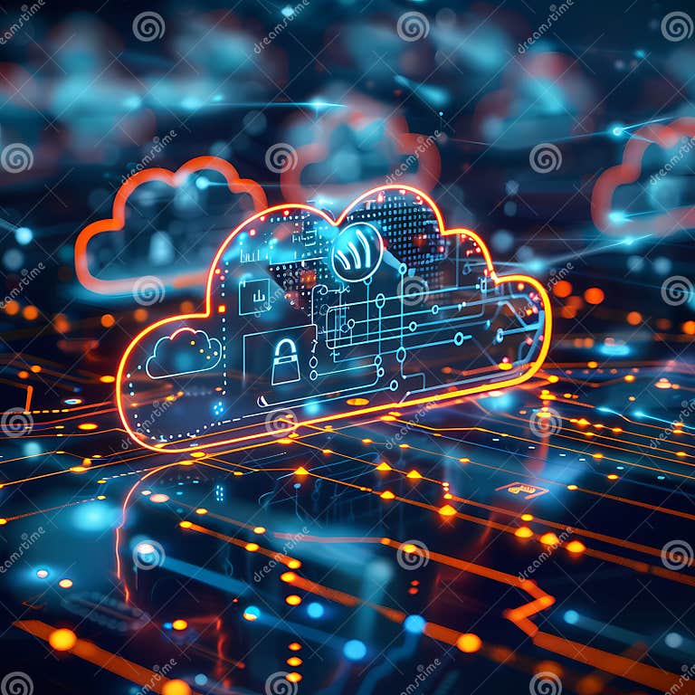 Cloud Computing Transformation Concept Stock Illustration ...