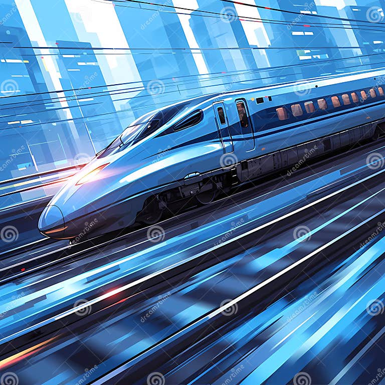 Speed Ahead: High-Tech Train Icon Stock Illustration - Illustration of ...