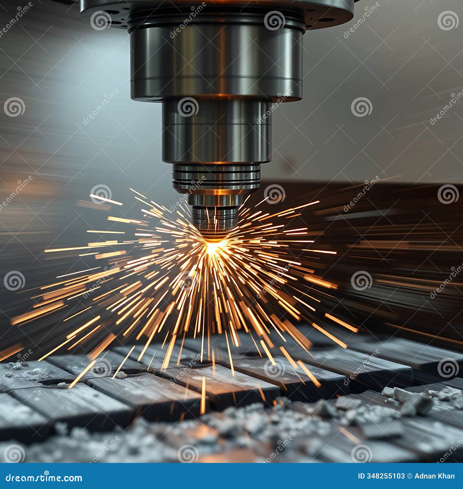 Dynamic Image of a CNC Machine Turret Changing Tools Mid Operation with ...