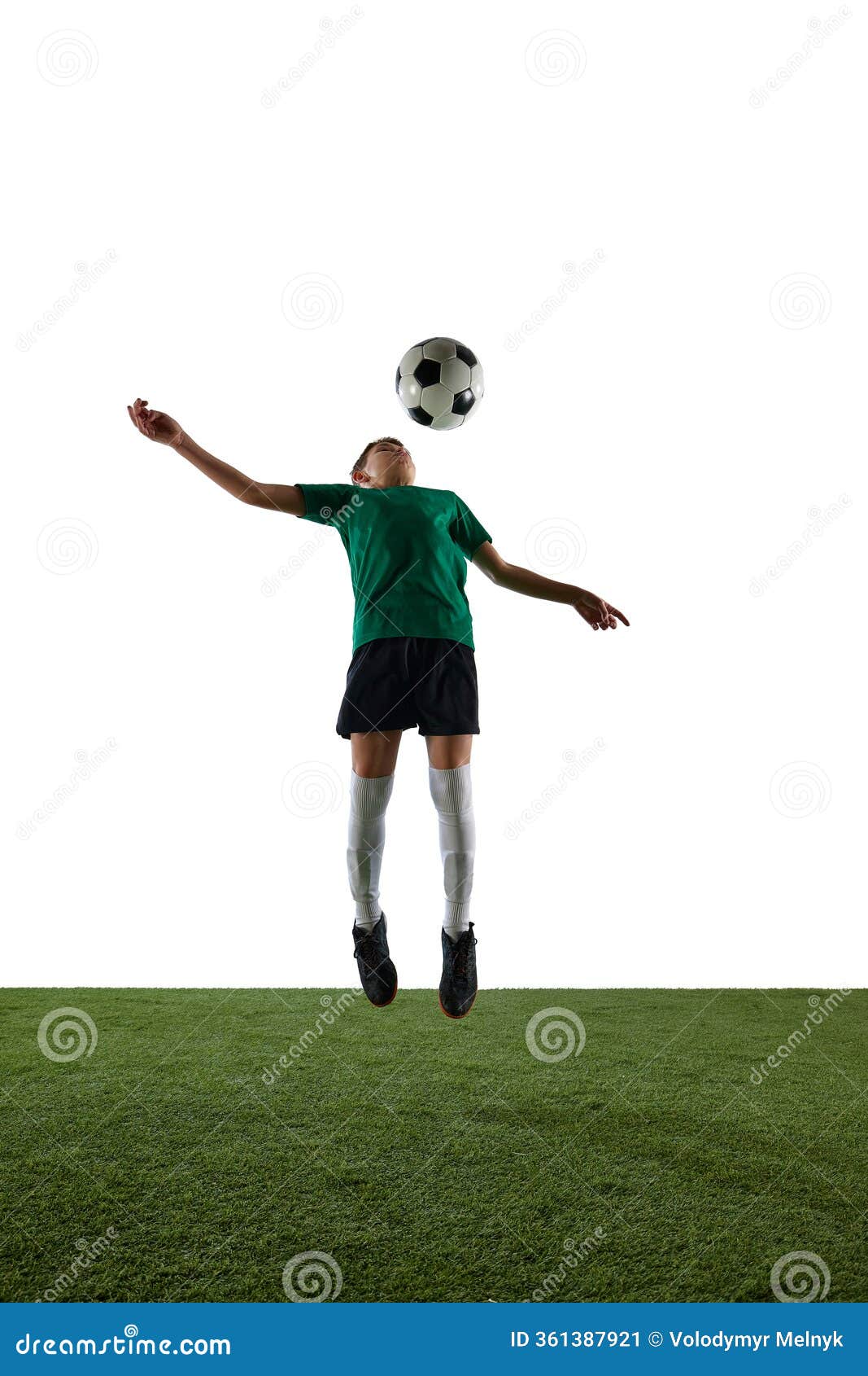 Dynamic Image of Competitive Boy, Soccer Player in Motion, Training ...