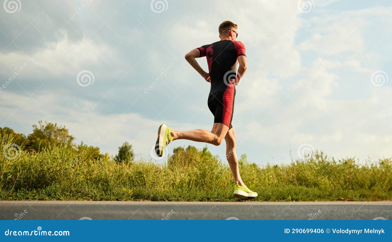 Dynamic Image of Competitive Man in Sportswear, Athlete Training ...