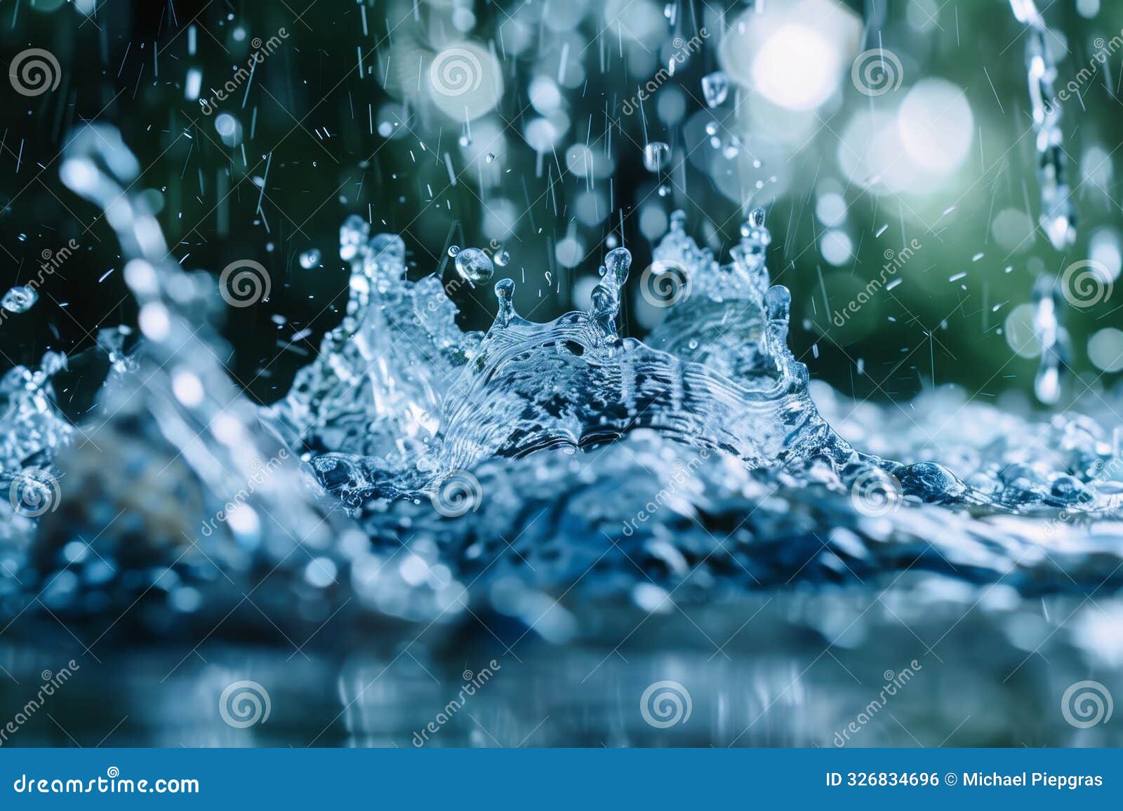 A Dynamic Image Depicting the Continuous Movement of Water Stock Photo ...