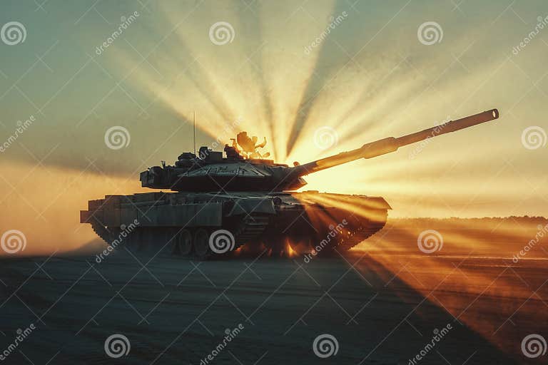 A Dynamic Image Featuring a Military Tank in Action, Skillfully ...