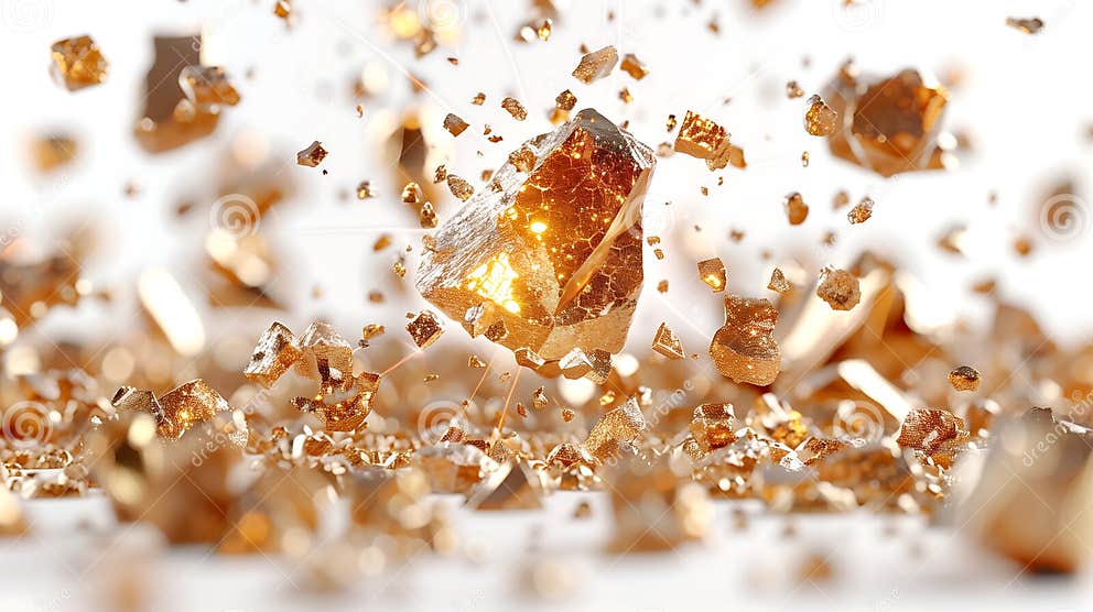 Dynamic Image of Gold Fragments Exploding and Scattering, Capturing the ...