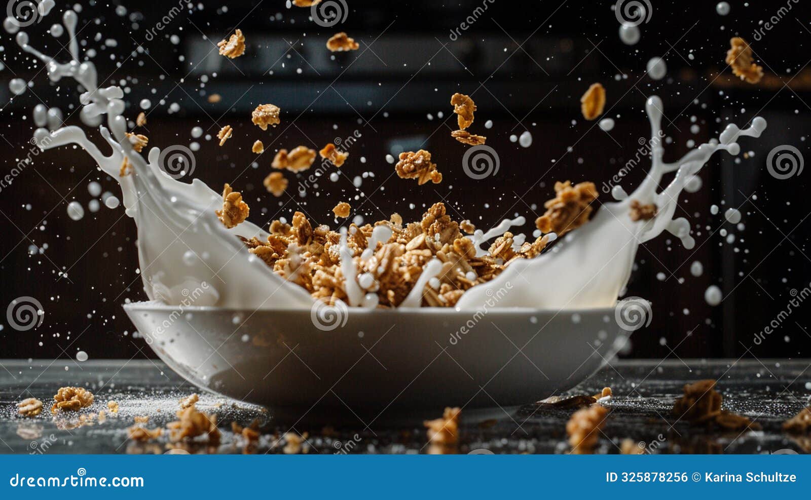 Dynamic Image Of A Red Fox In Mid-air Leap, Its Body Stretched ...