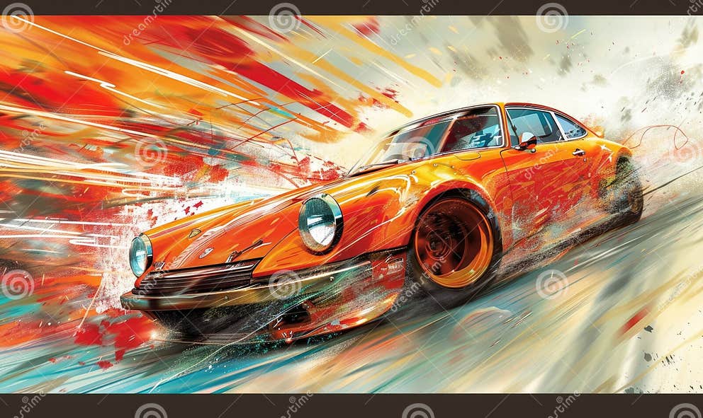 A Dynamic Image of a Racing Car Speedily Navigating a Challenging ...