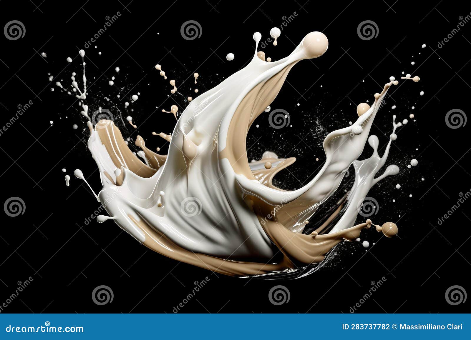 A Dynamic Image of a Splash of Milk Forming a Beautiful Abstract ...