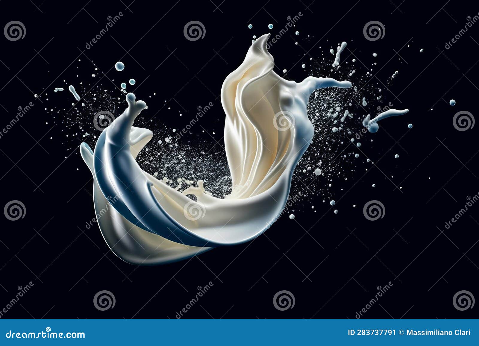 A Dynamic Image of a Splash of Milk Forming a Beautiful Abstract ...