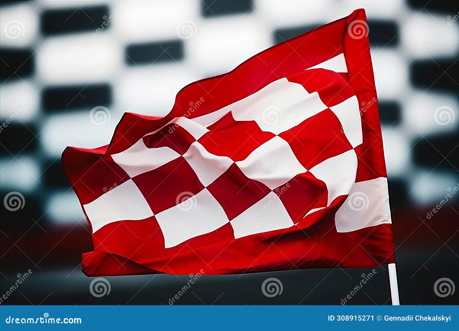Dynamic Image. Start Flag on the Verge of Being Raised for a Thrilling ...