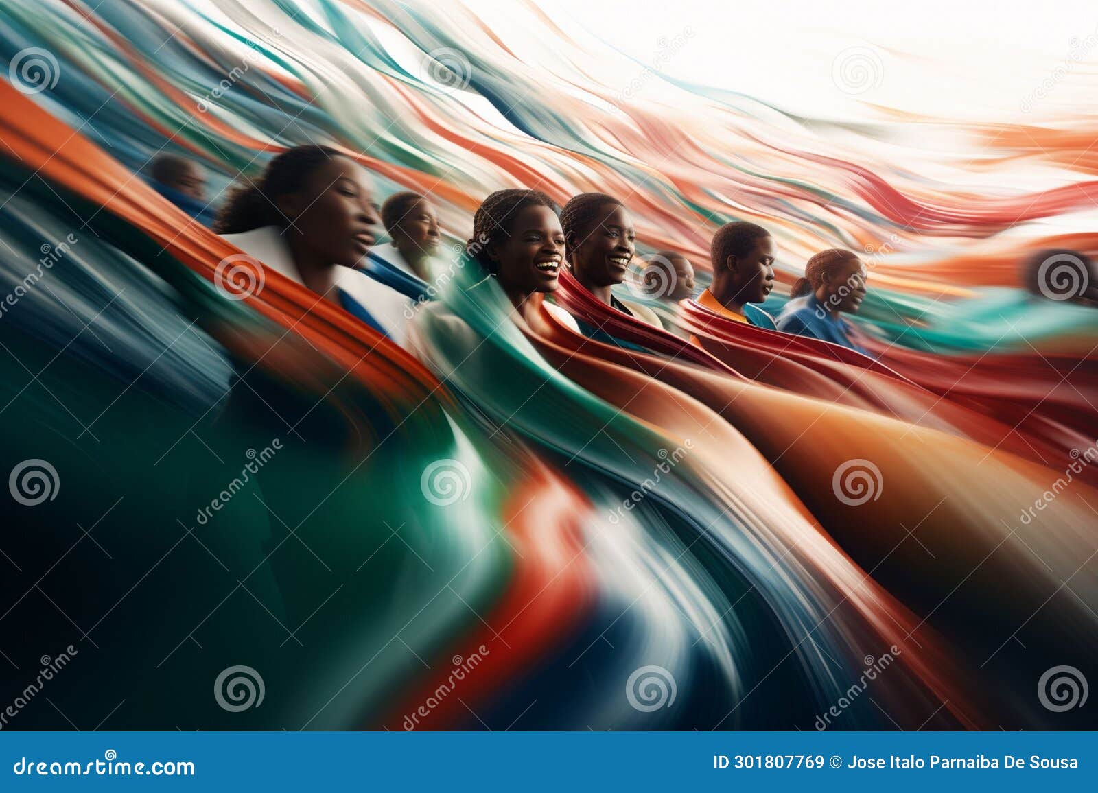 Dynamic Images of People in Motion Forming Stock Illustration ...