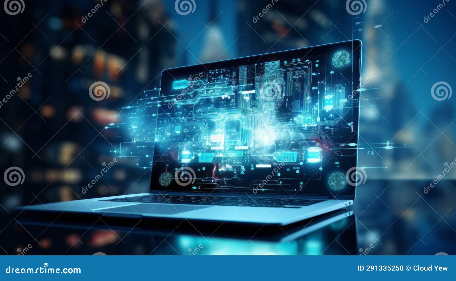 Dynamic Innovation, Ideal for Tech Visuals Stock Illustration ...