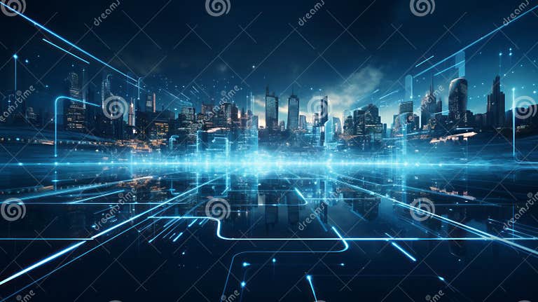 Dynamic Innovation, Ideal for Tech Visuals Stock Illustration ...