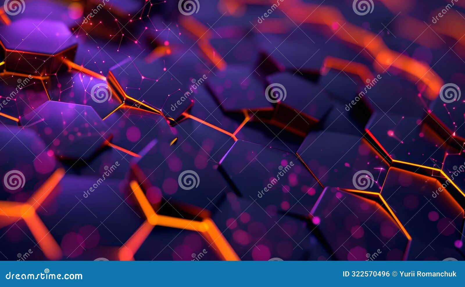 Dynamic Interlocking Hexagon Pattern Pulsating with Energetic Vibes for ...