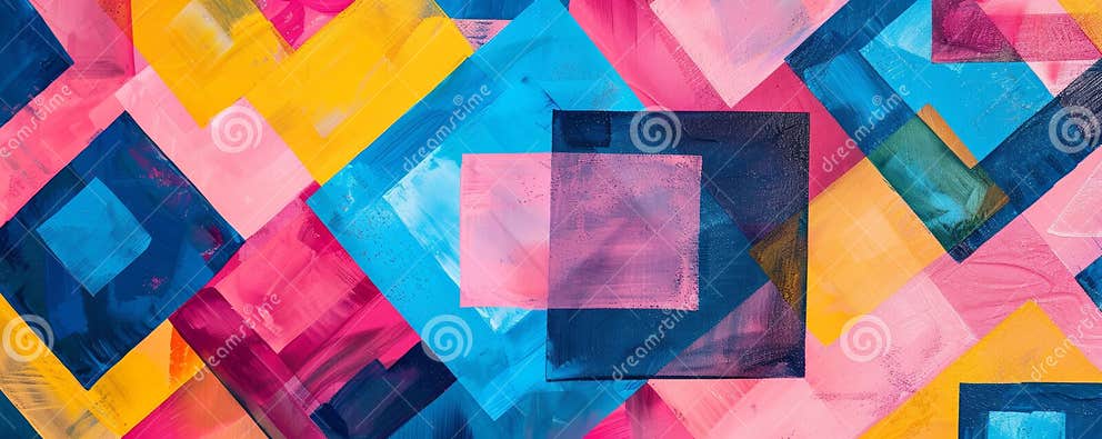 Dynamic and Interlocking Rectangles and Squares Composition Stock ...