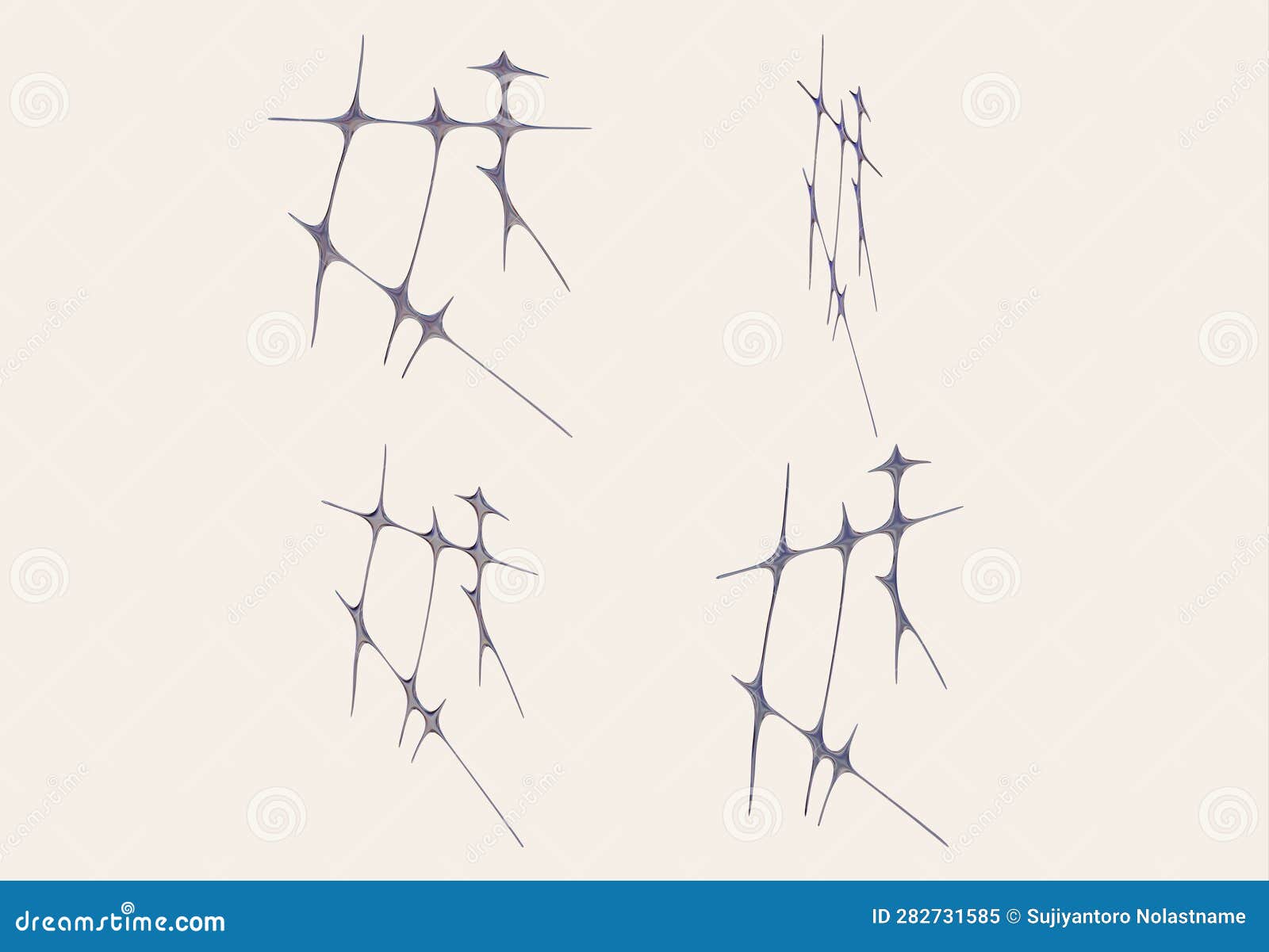 Dynamic Iridescent Tribal Futuristic Render 3D Shape Abstract Digital ...