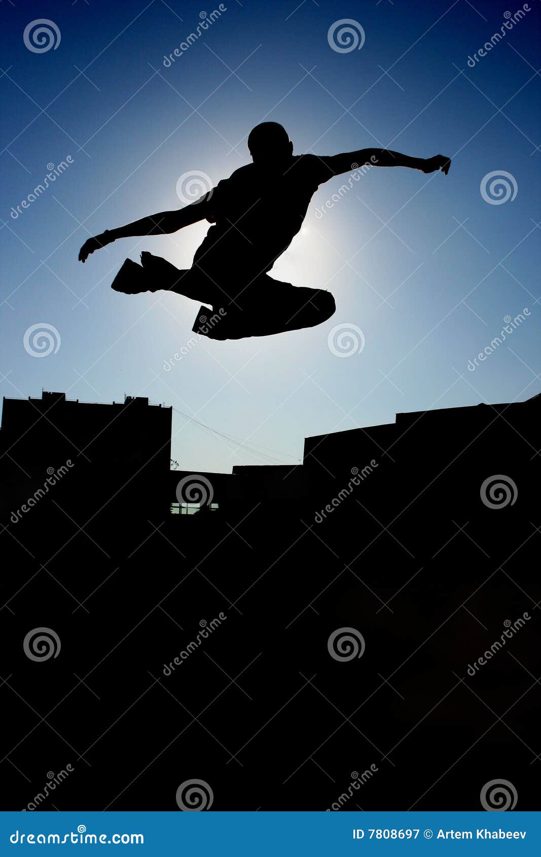 Dynamic jump stock image. Image of exult, dusk, jump, friend - 7808697