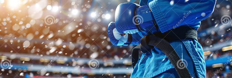 Dynamic Karate Performance Featuring Precise Form and Technique ...