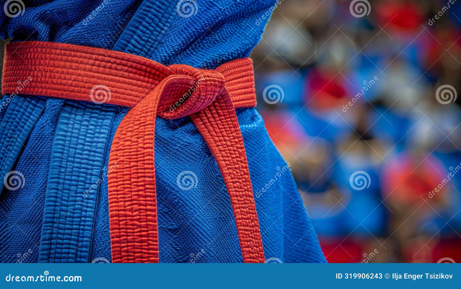 Dynamic Karate Uniform in Kata Performance at Summer Olympics, Focusing ...