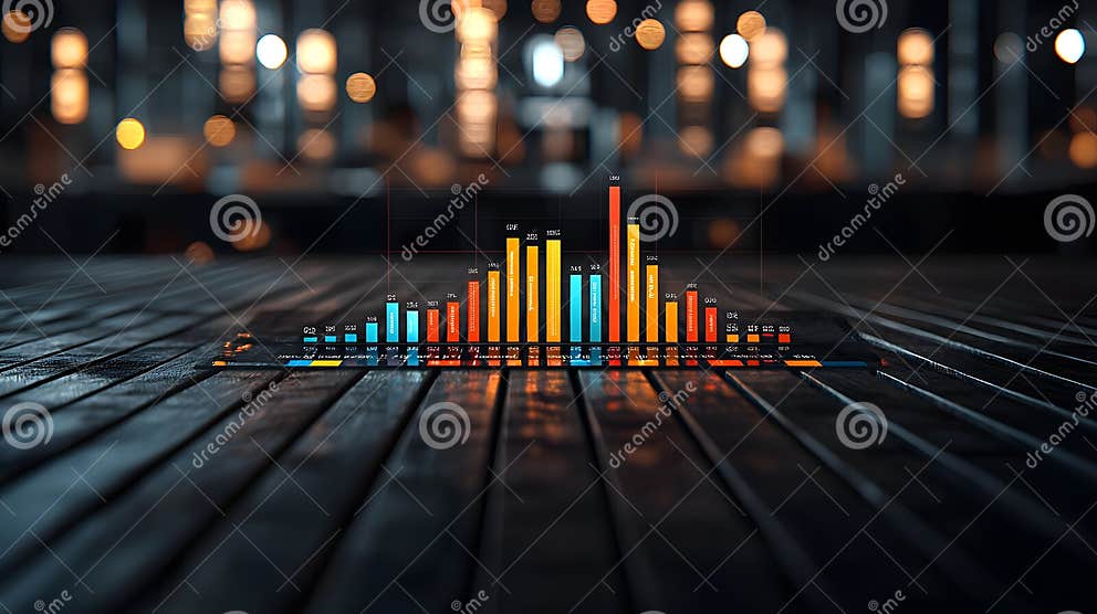 Dynamic Key Performance Indicators Dashboard Showcasing Multi-Colored Data Visualization Trends ...