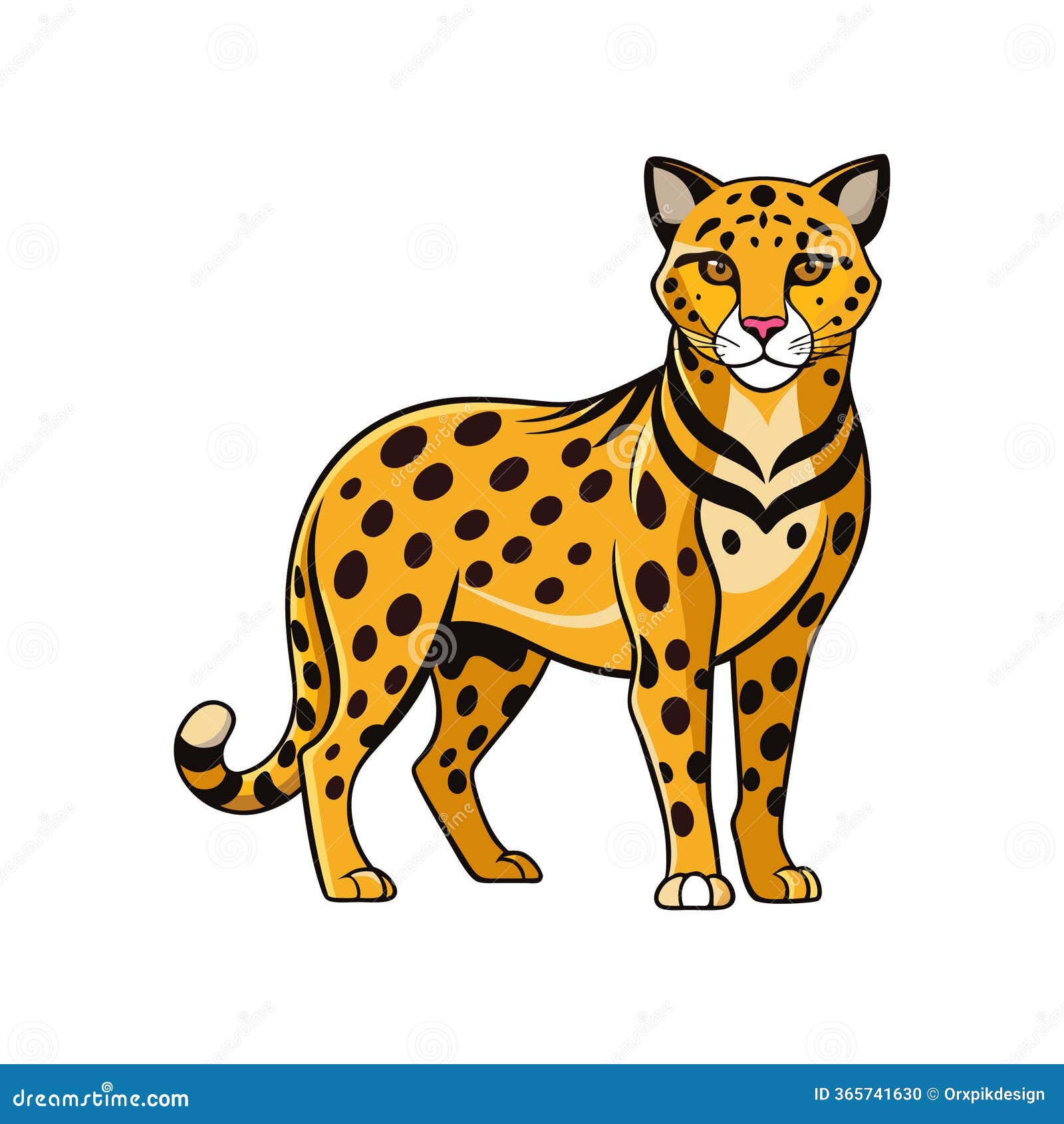 King Cheetah Vector Silhouette Illustration Isolated On White Background | CartoonDealer.com ...